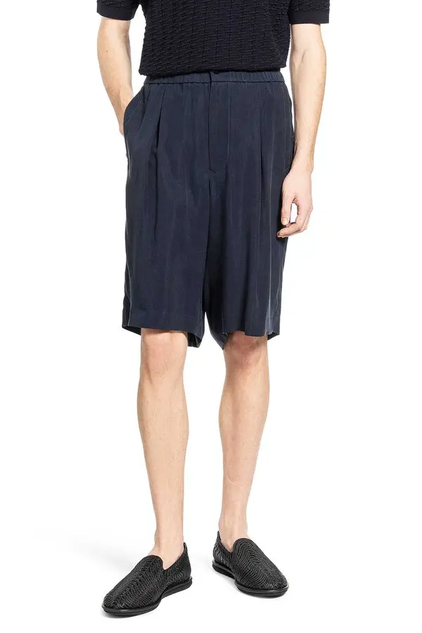 Giorgio Armani Asv Cupro Basketweave Bermuda Shorts
