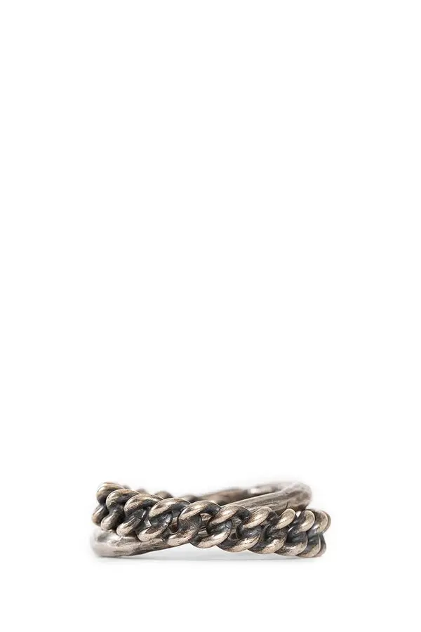 GOTI Chain Ring With Engraved Logo - Silver