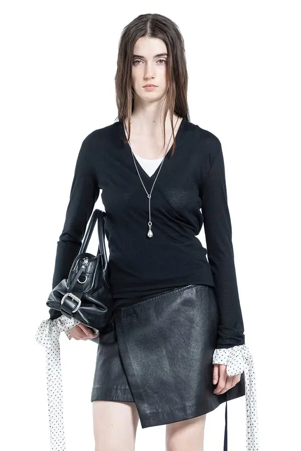 ANN DEMEULEMEESTER Fro Wrap Knit Cardigan
