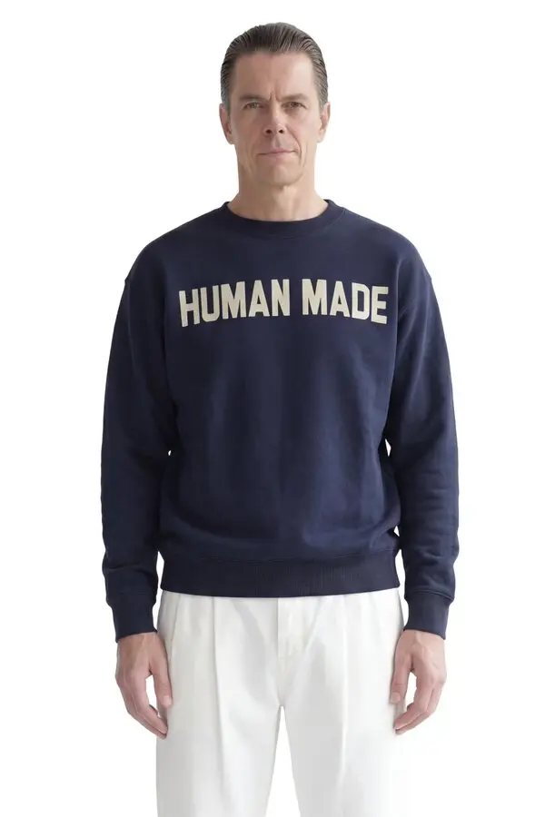 HUMAN MADE Wide Crewneck Sweatshirt With Graphic Print