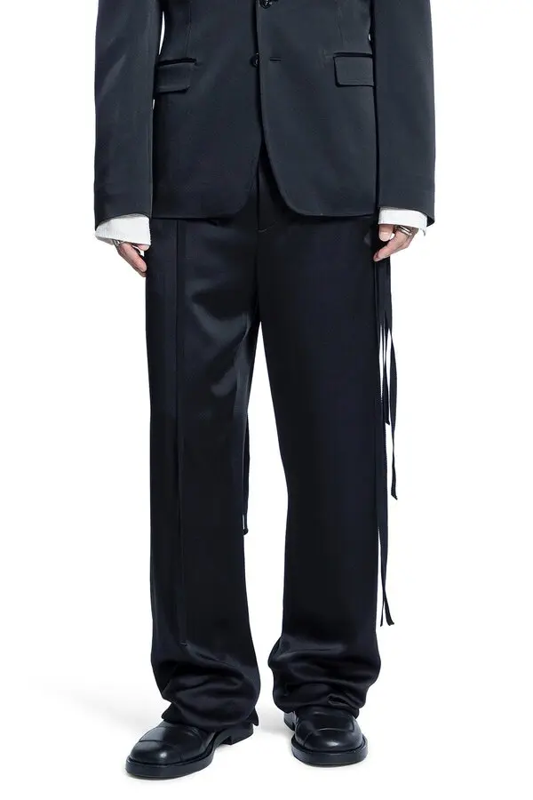 ANN DEMEULEMEESTER Leon Comfort Fit Wide Leg Trousers