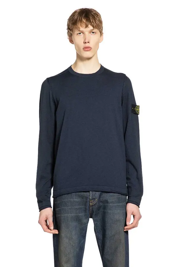 Stone Island Cotton Nylon Stitch Knit Crewneck Sweater