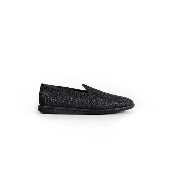 Giorgio Armani Cornely Embroidery Loafers - Black