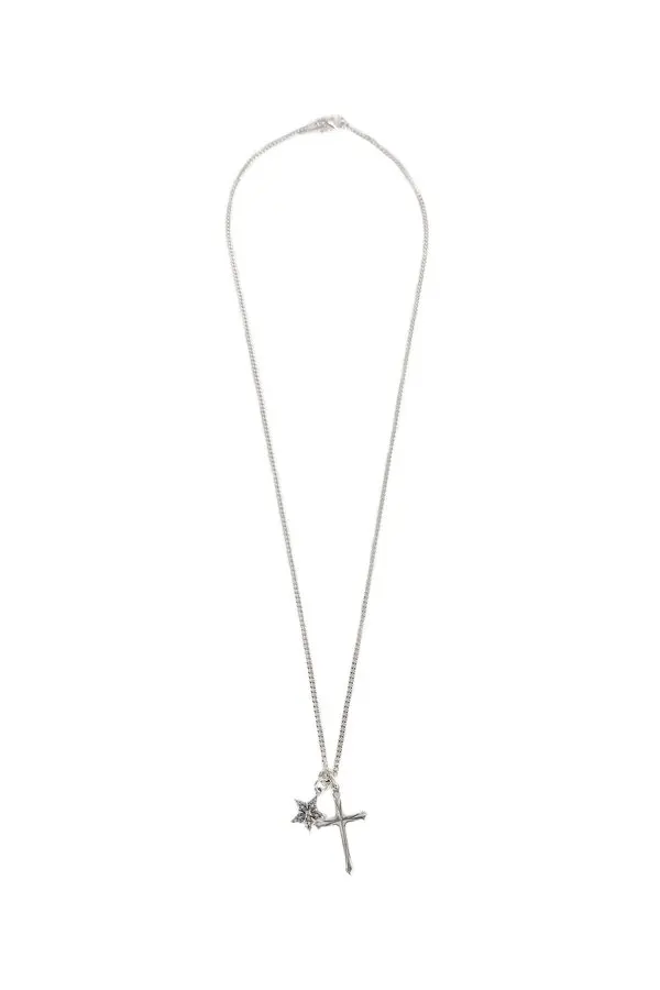 Emanuele Bicocchi Stella Notre Dame Cross Necklace Sterling - Silver