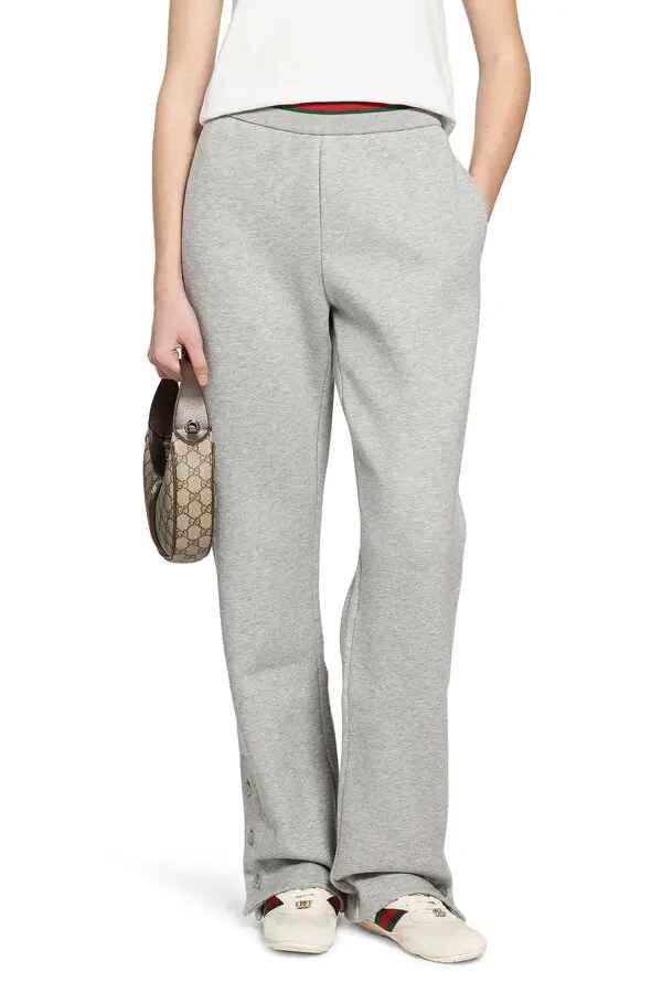 Gucci Cotton Jersey Leisure Trousers With Web
