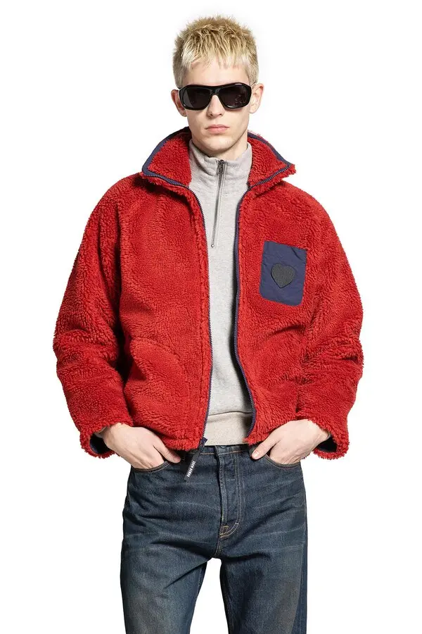 HUMAN MADE Fleece Jacket With Polar Bear Graphic