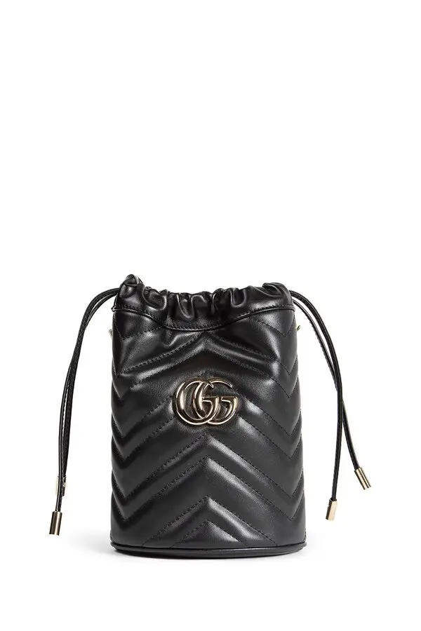 Gucci Gg Marmont Small Bucket Bag - Black