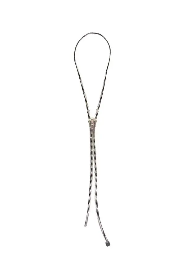Balenciaga Zipper Statement Necklace - Silver