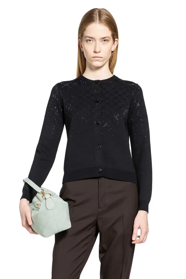 Gucci Gradient Gg Crystal Cardigan