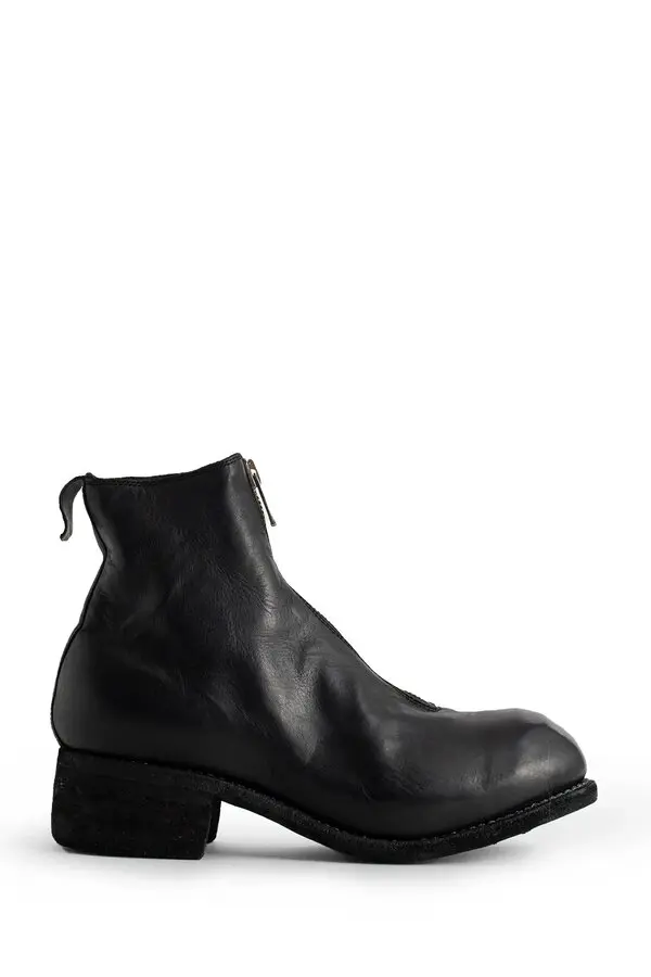 Guidi Pl1 Horse Full Grain Leather Zip Up Boots - Black