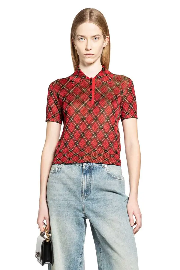 Alexander McQueen Microcheck Polo Jersey
