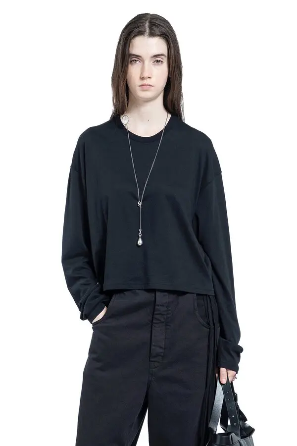 ANN DEMEULEMEESTER Nikita "it Reminded Me" Graphic Print Cropped T-shirt