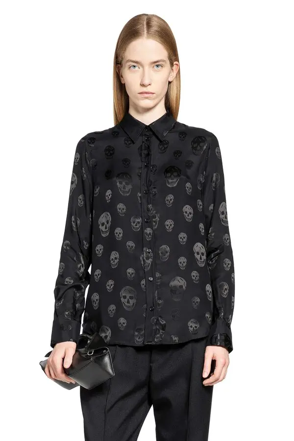 Alexander McQueen Skull Motif Viscose Shirt