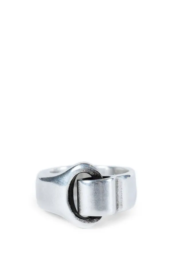 ANN DEMEULEMEESTER Une Link Ring In Antique Tone - Silver