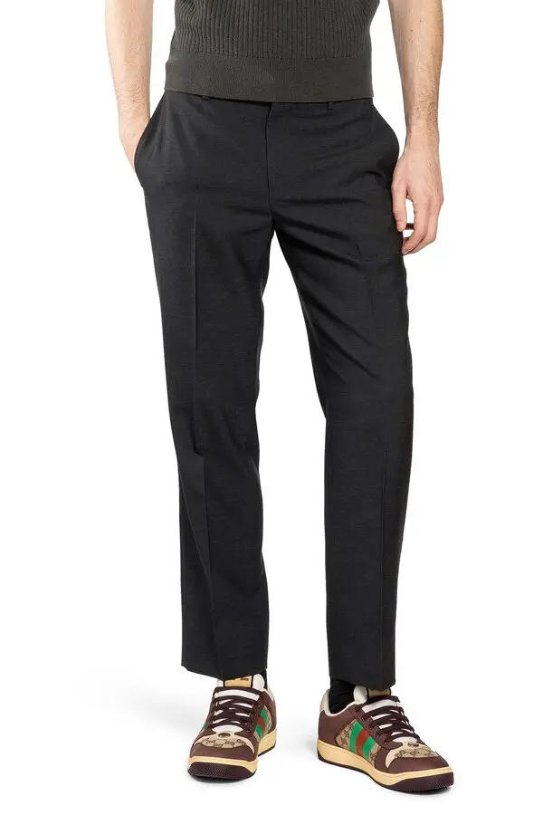 Gucci Wool Straight Leg Trousers