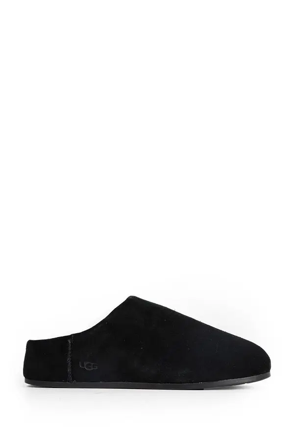 UGG Elea Suede Shearling Lined Slippers - Black