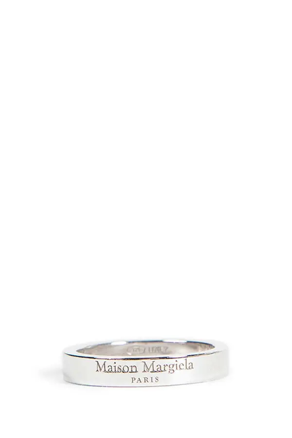 MAISON MARGIELA Logo Engraved Band Ring - Silver