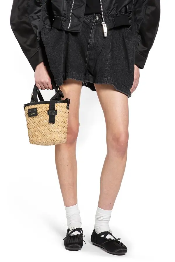 Sacai Denim Sculptural Panel Shorts