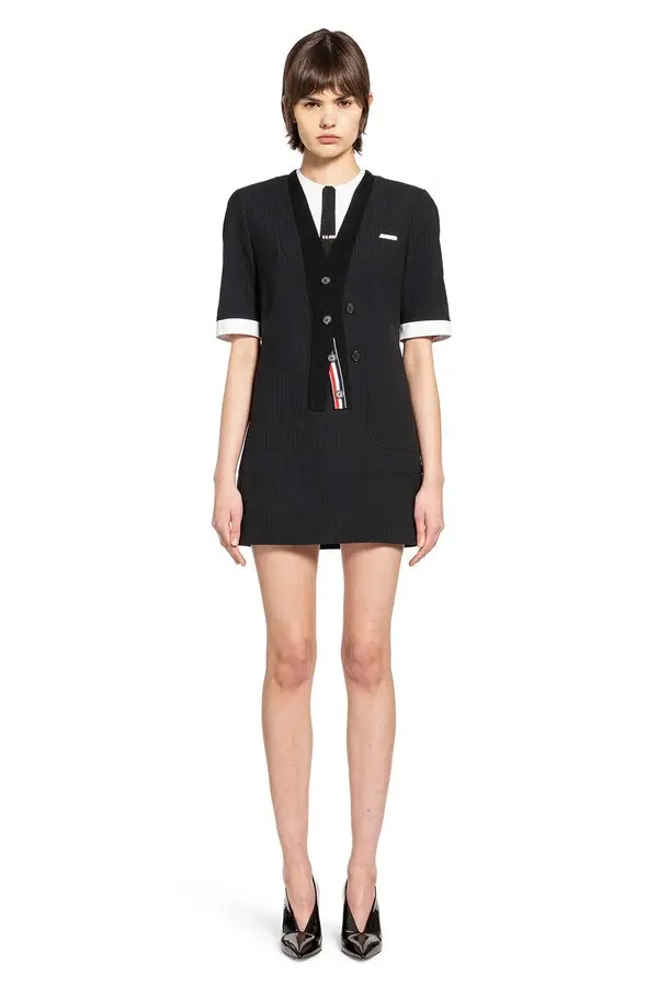 Thom Browne Trompe L'oeil Patch Pocket Mini Dress