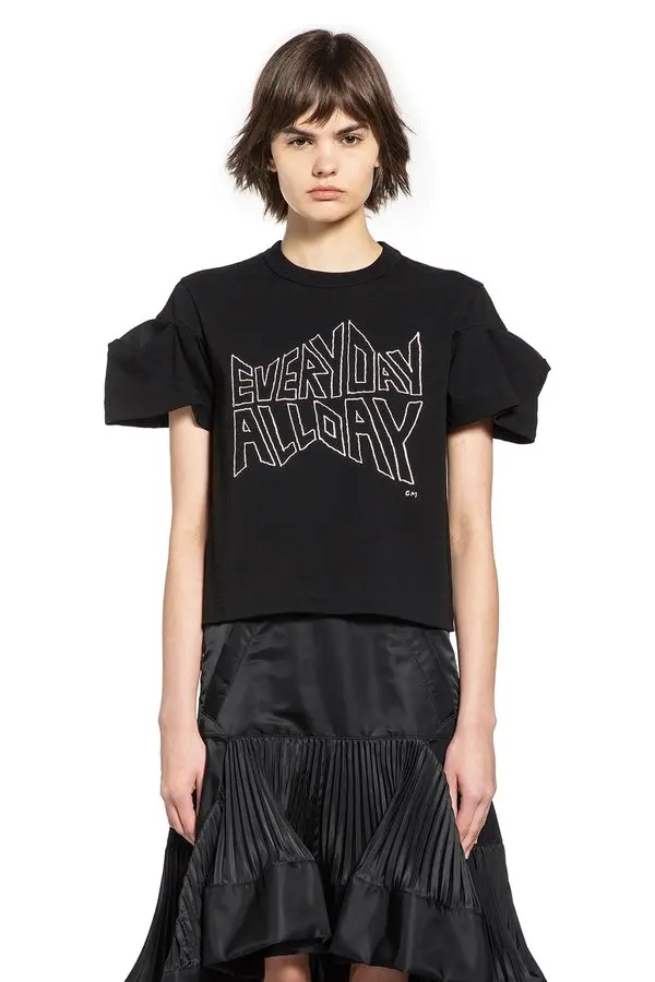 Sacai X Geoff Mcfetridge Graphic Print Cotton T-shirt