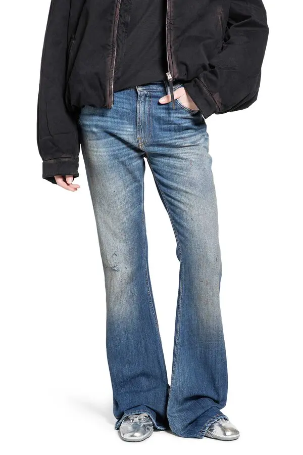 Acne Studios 2025f High Waist Skinny Boot Leg Jeans