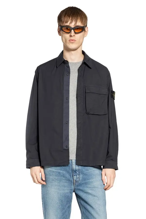 Stone Island 1200032 Stretch Cotton Tela 'paracadute - Blue