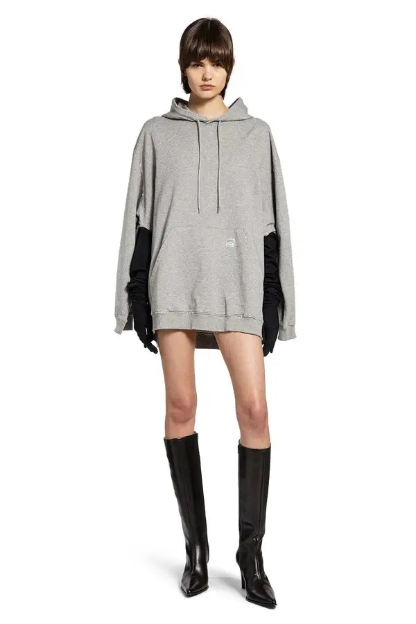 MAISON MARGIELA Hooded Glove Sweatshirt Mini Dress
