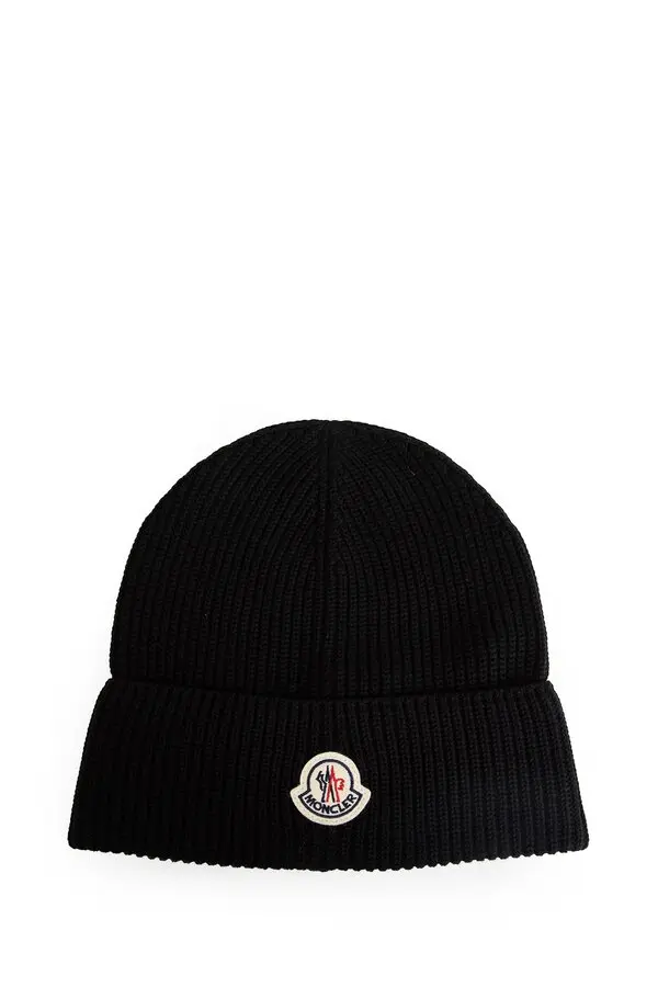 Moncler Cotton Beanie With Embroidered Logo