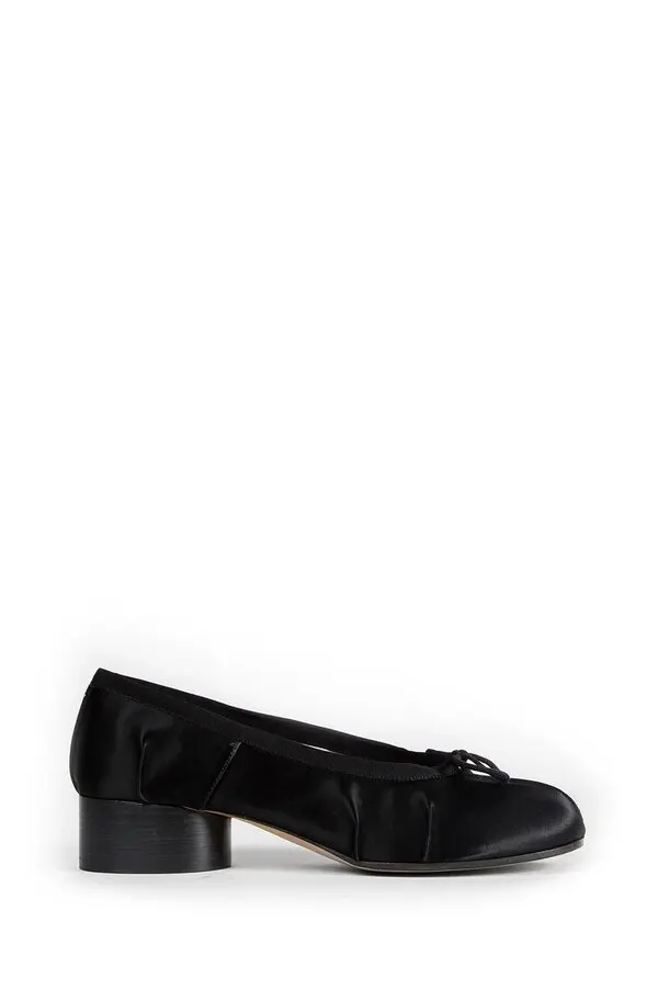 MAISON MARGIELA Tabi Satin Heeled Ballerinas - Black