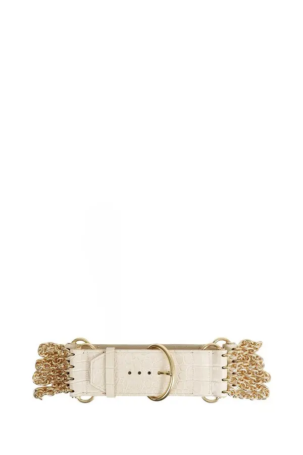 Chloé Camera Chain Belt - Off-white