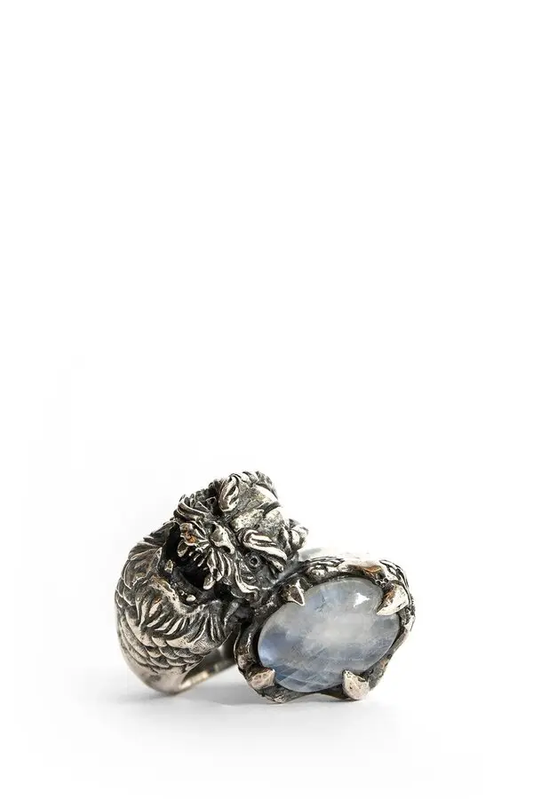 KD2024 Moonstone Dragon Ring - Silver