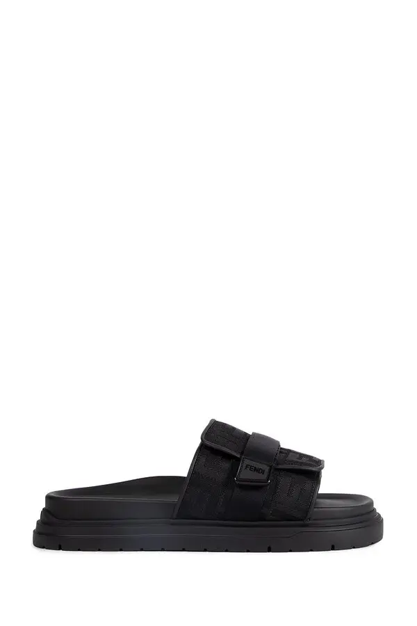 Fendi Ff Jacquard Chunky Slides