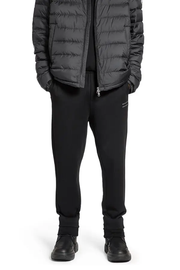 Moncler Logo Cotton Fleece Track Pants - Black