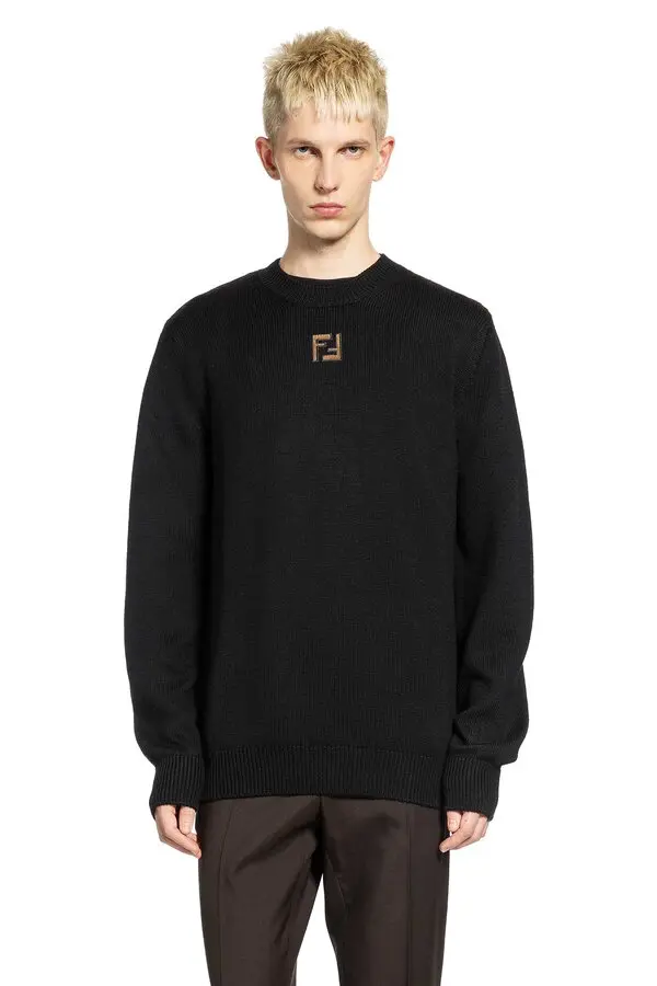 Fendi Corduroy Ff Wool Knit Sweater