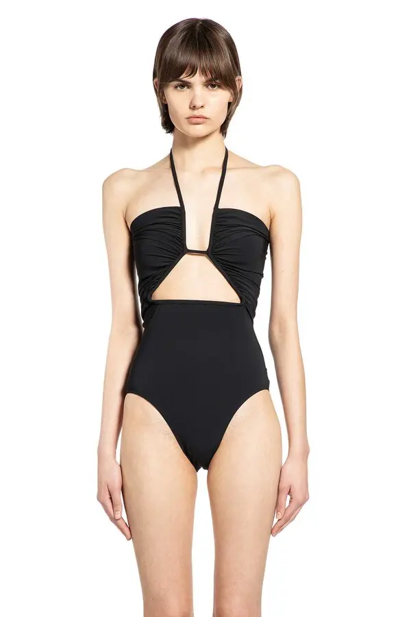 Rick Owens Halterneck Cutout Swimsuit - Black