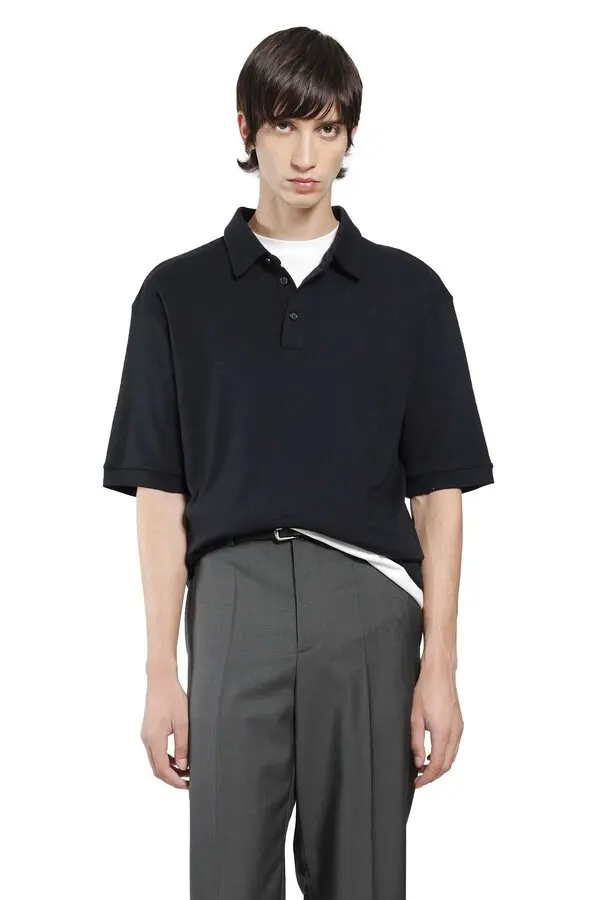 Giorgio Armani Pure Cashmere Interlock Polo Shirt