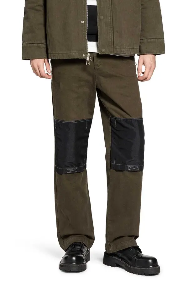 PEACEMAKER OAMC Washed Cotton Canvas Workwear Pants With Contrast Knee Patches