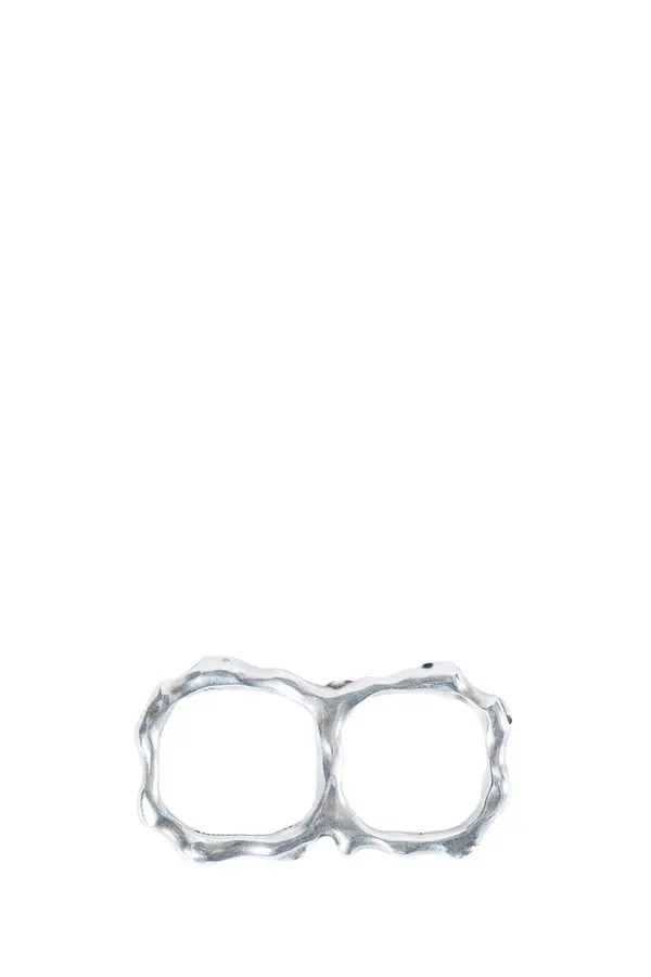 ANN DEMEULEMEESTER Lenja Fine Thorn Double Ring - Silver