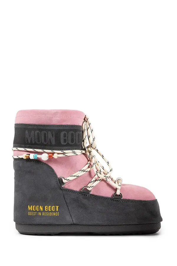 Moon Boot Guest In Residence Low Suede Lace-up Boots