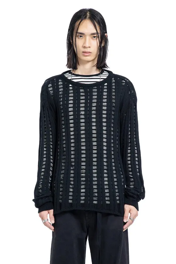 ANN DEMEULEMEESTER Ladder-stitch Knit Sweater
