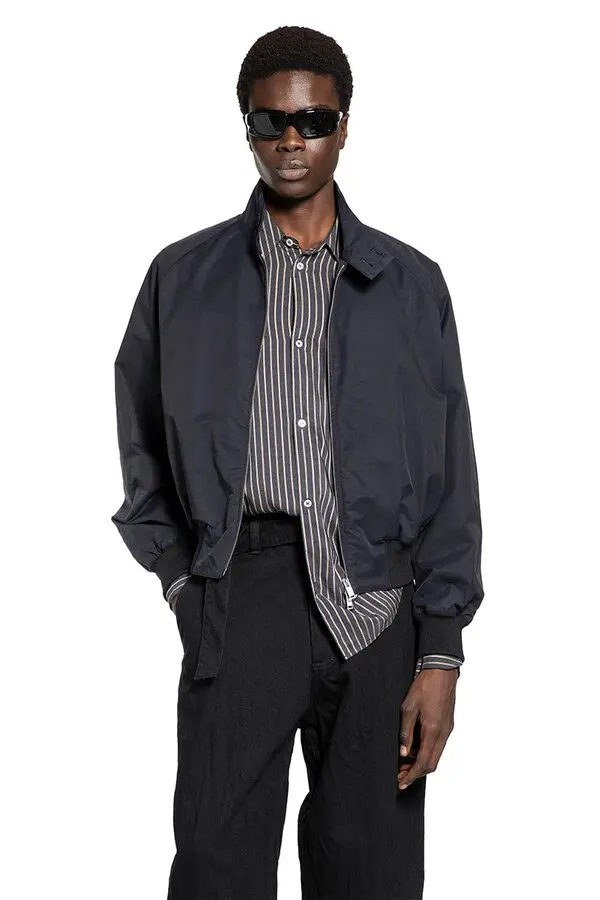 Studio Nicholson Matte Cotton Nylon Stand Collar Zip-up Jacket