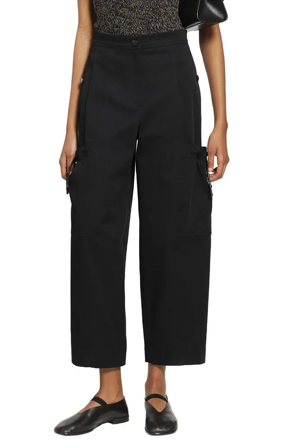 Max Mara Stretch Cotton Cargo Trousers