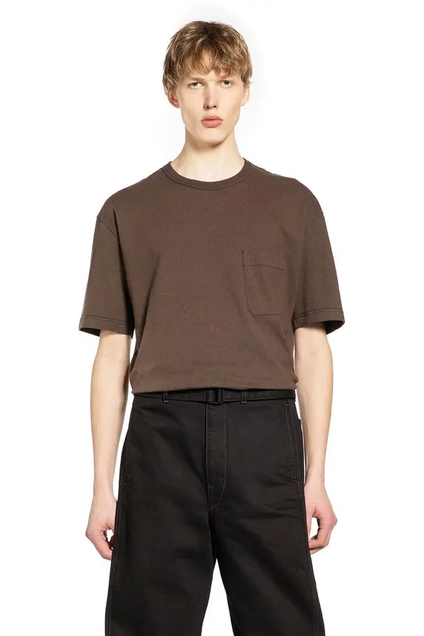 LEMAIRE Boxy Ss T-shirt - Brown