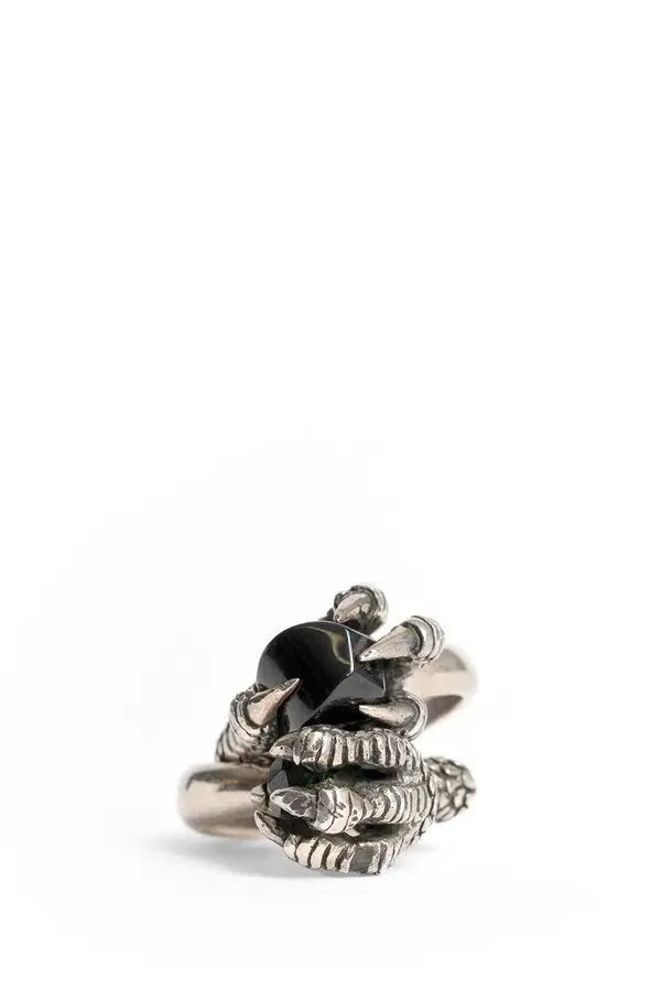 KD2024 Claw Ring Set With Gemstones - Silver