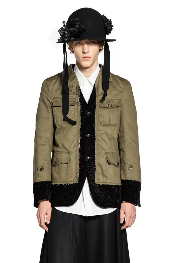 Comme Des Garçons Spliced Military Blazer
