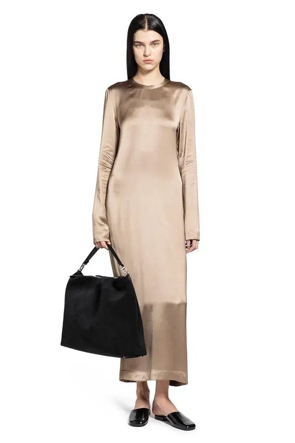 TOTEME Long Sleeve Satin Maxi Dress