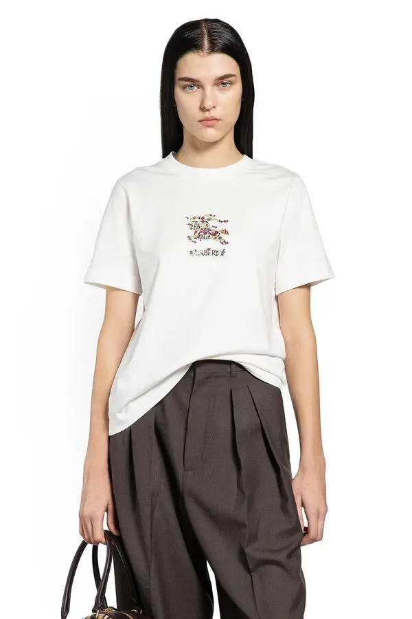 Burberry Floral Equestrian Knight T-shirt - White