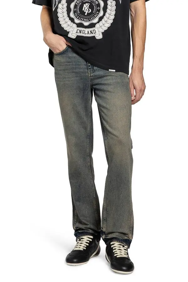 REPRESENT Distressed Hem Straight-leg Jeans