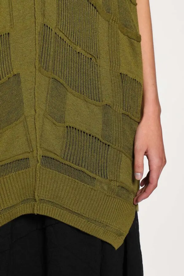 HALOS Checked Knit Vest