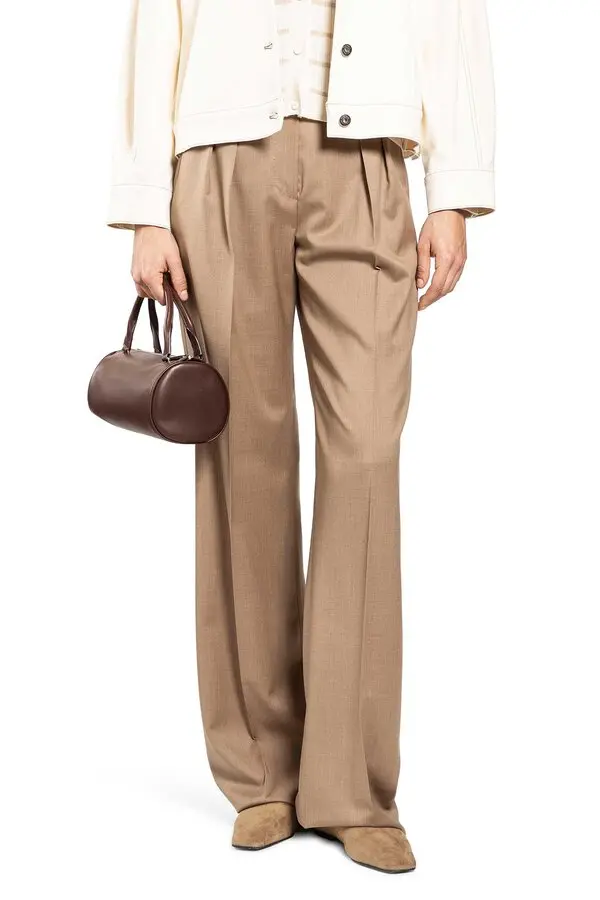 Max Mara Wool Twill High-waisted Trousers
